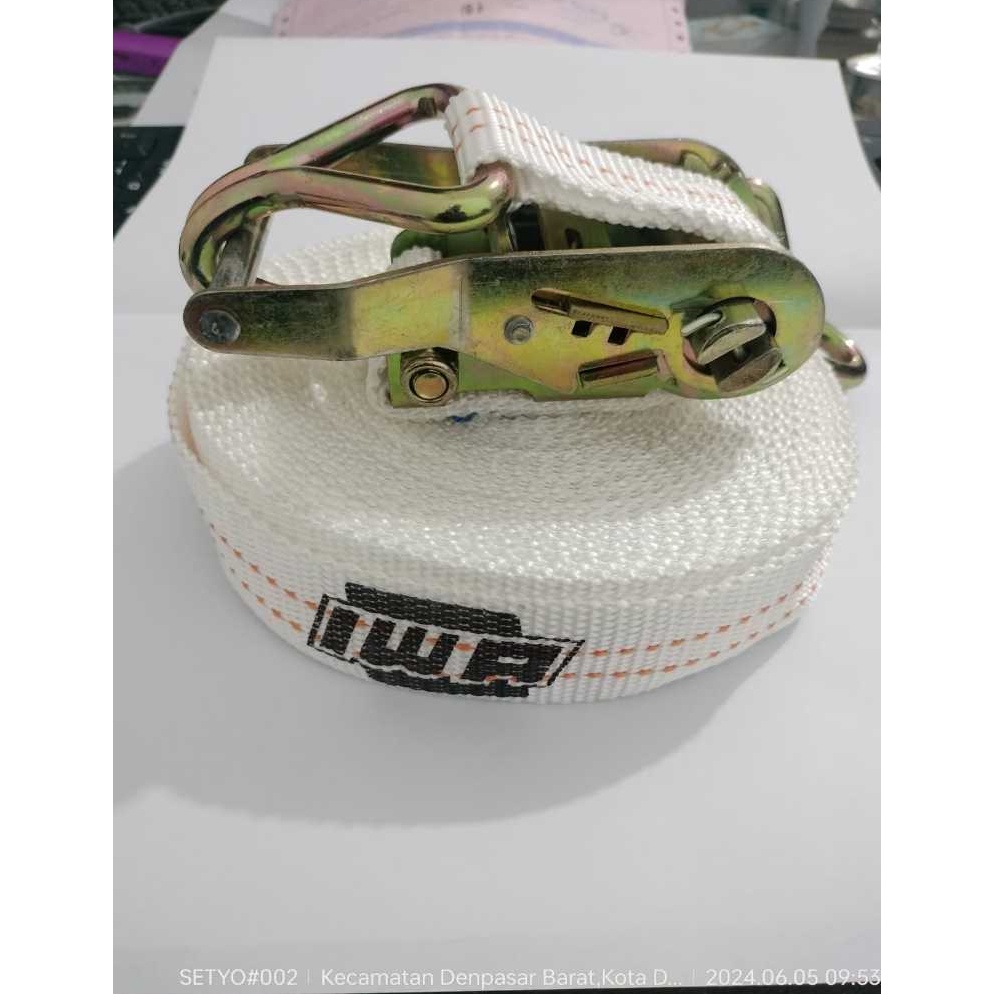 CODE W23D IWA Ratchet Tie Down Cargo Lashing Belt 15 X 1 Meter Luggage ...