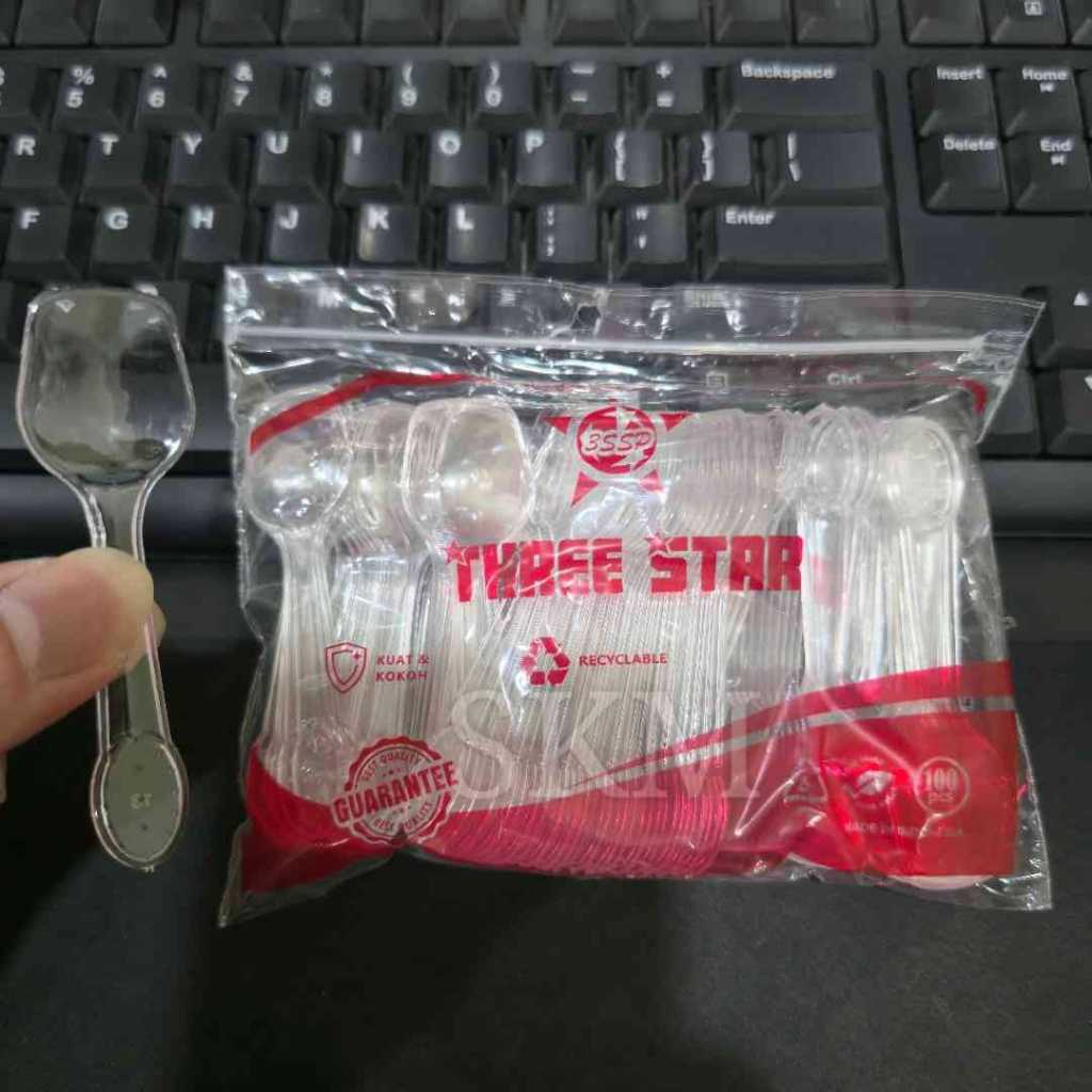 [100 PCS] Small Ice Cream Pudding Jelly Spoons STB Spoon/ | Shopee ...