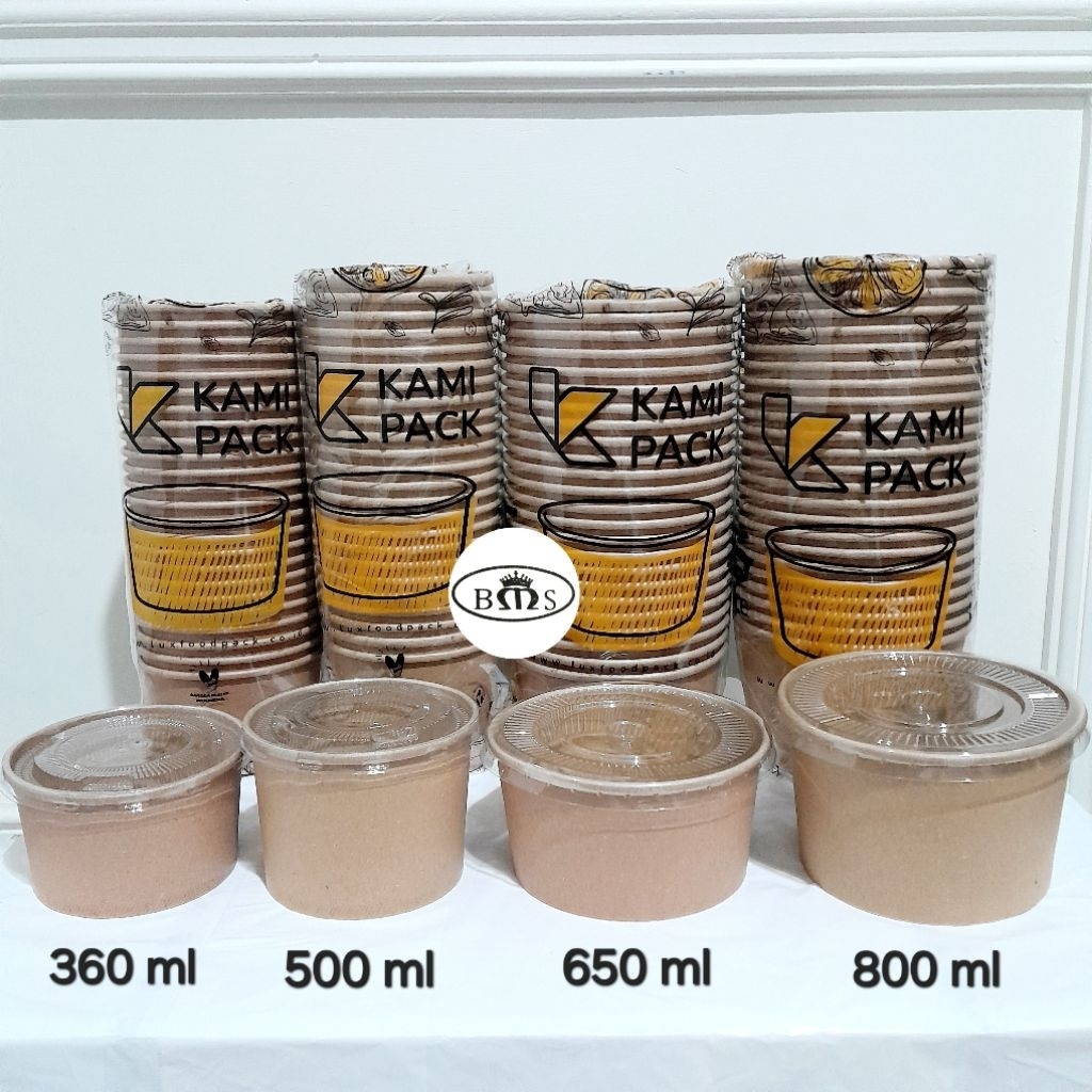 Kraft Paper Bowl | Paper Rice Bowl | Paper bowl contains 25 pcs ...