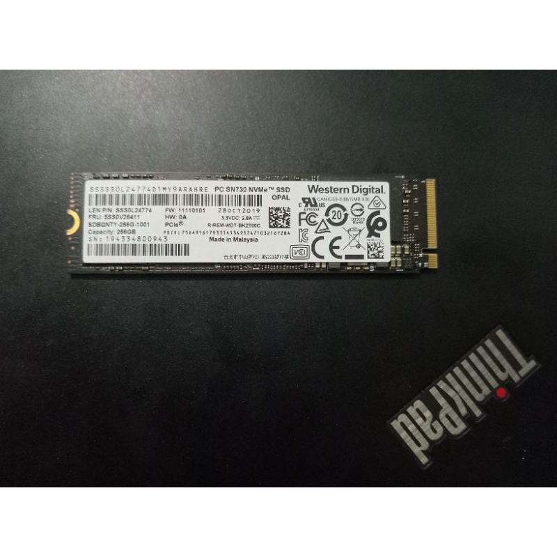 Ssd NVME wd 256gb westrn digital UDAH TERINSTALL WINDOWS 11 ...