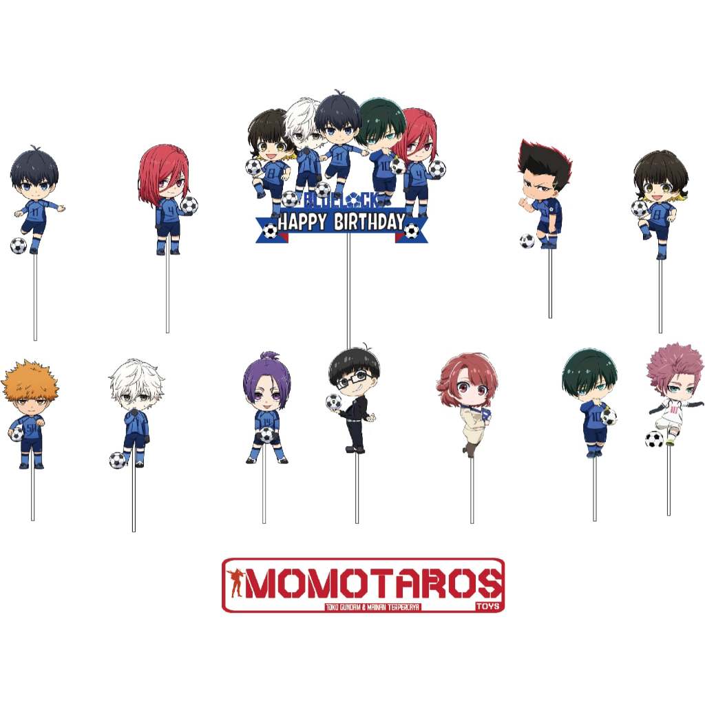 Blue Lock Chibi cake Topper contains 12 pcs | Shopee Singapore