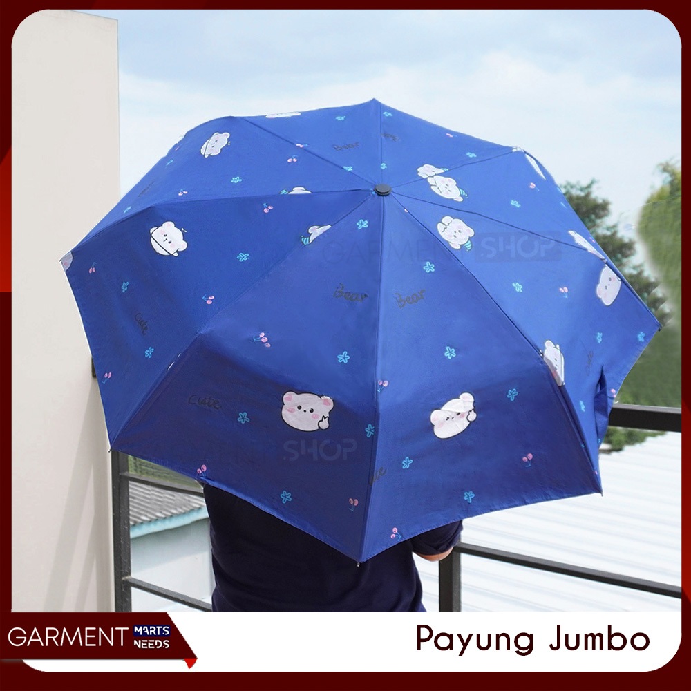 Pyber - Automatic Squeeze Bear Pattern Folding Umbrella Magic Umberella ...
