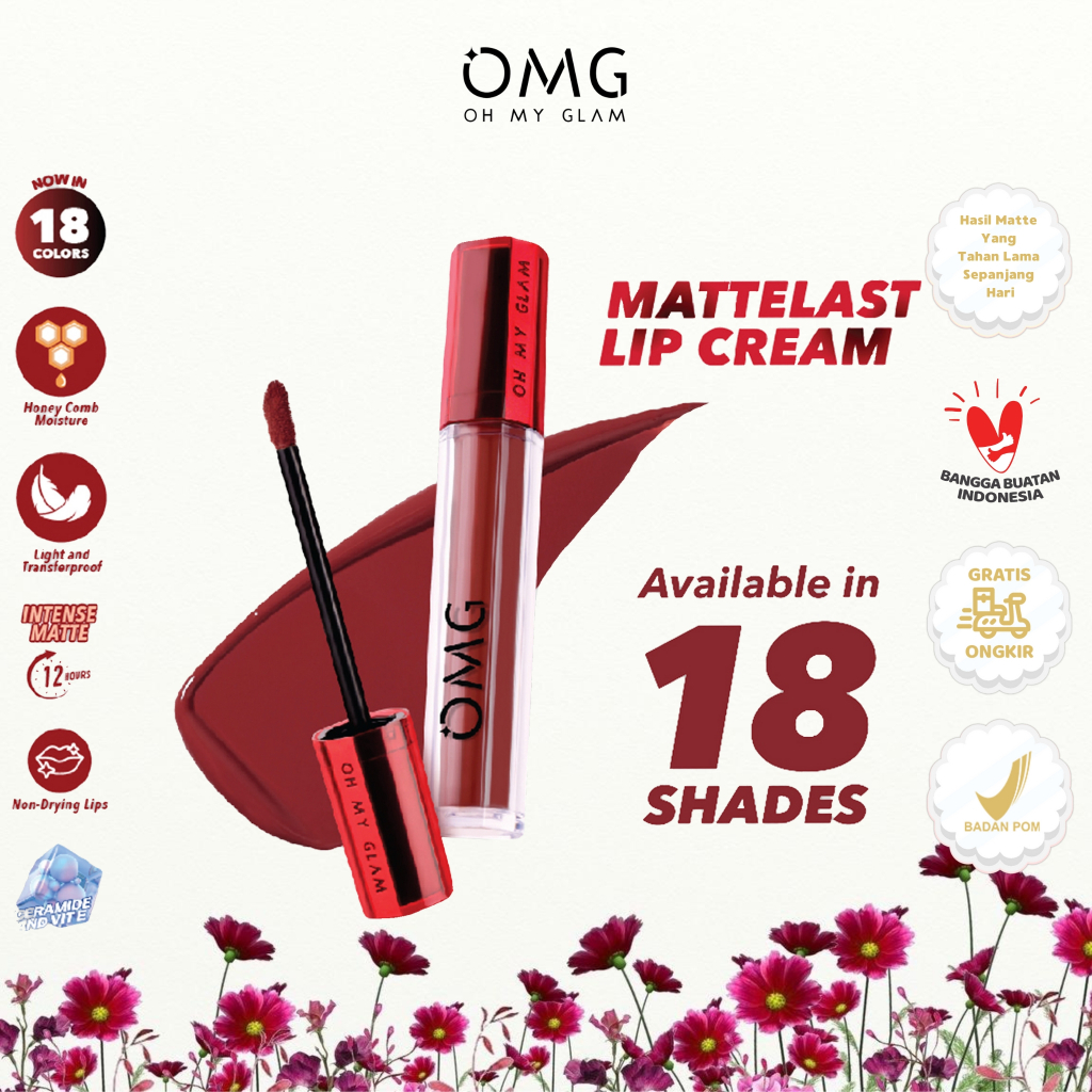 OMG OH MY GLAM Matte Kiss Lip Cream 3.5g | Socialite Edition | Shopee ...