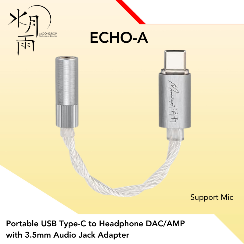 Dac Moondrop Echo-A Portable Dongle / DAC AMP Dongle 3.5mm Single Ended ...