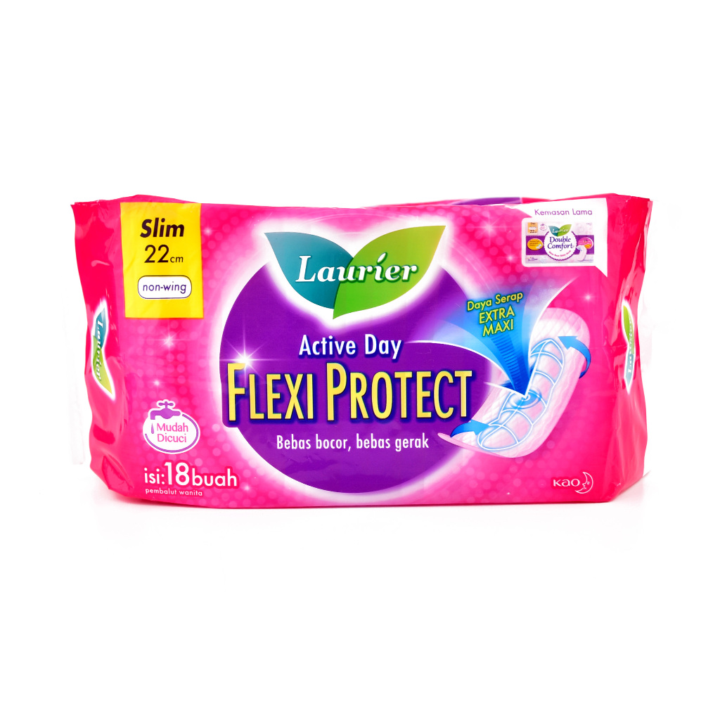 LAURIER Flexi Protect Slim 22 cm Non-wing sanitary napkins, contents 18 ...