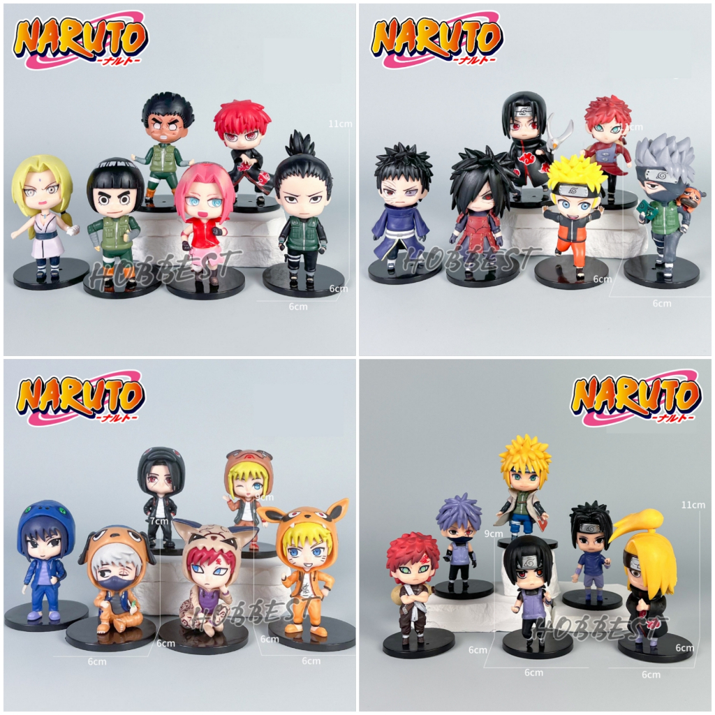 Naruto Action Figure 10cm set - Miniature Display Toy Cake Topper ...