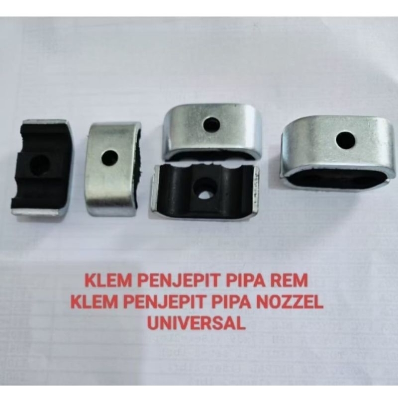 UNIVERSAL BRAKE PIPE CLAMPS/NOZZEL PIPE CLAMPS (1 SET 2 PCS) | Shopee ...