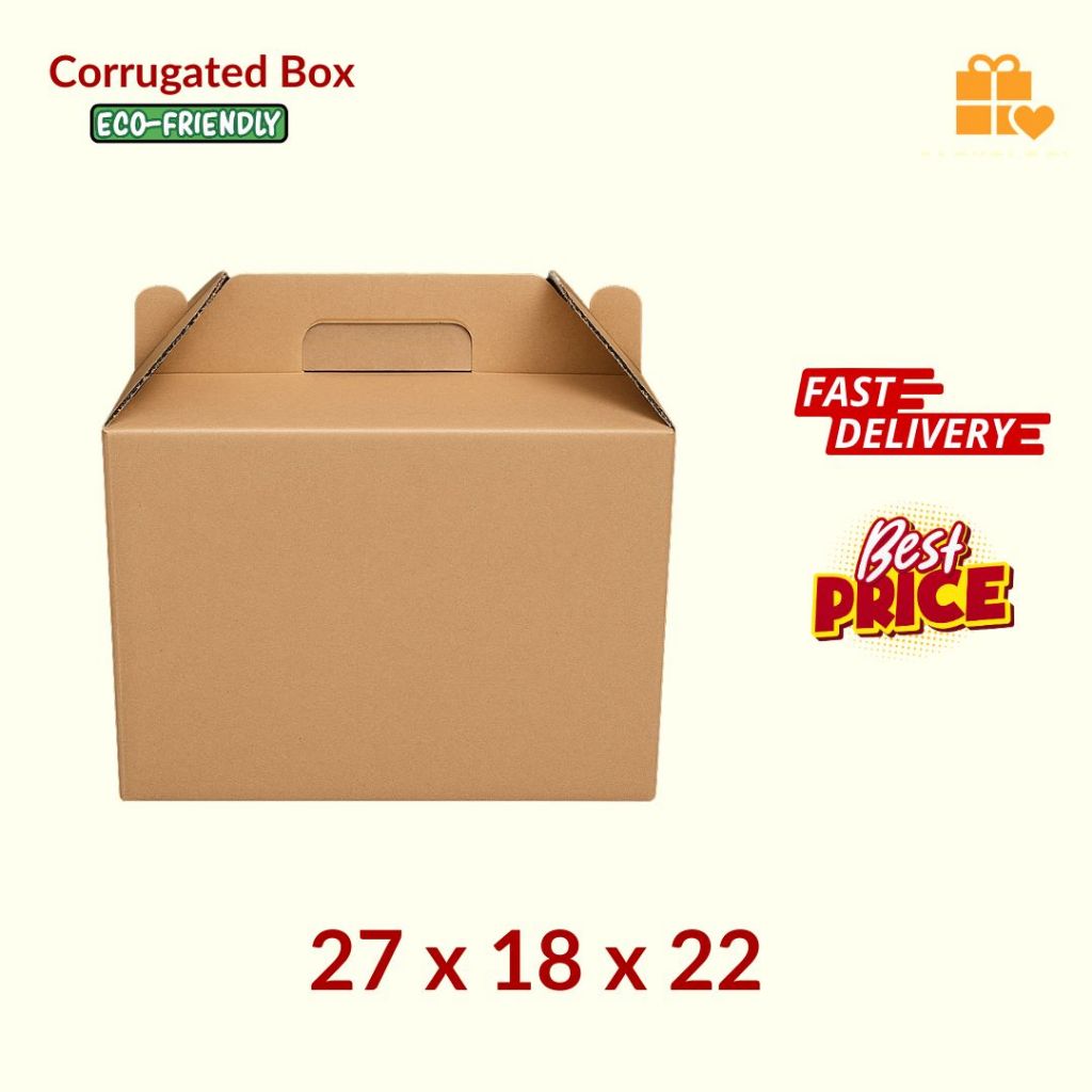 Carrying Box 27x18x22 cm Cardboard Carrying Box Parcel Gable Box ...