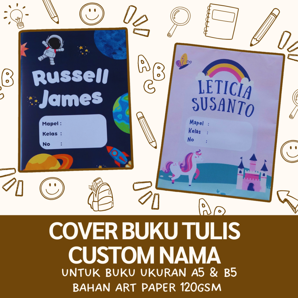 Custom Name Notebook Cover | Notebook Cover | A5 Book Cover | Book ...