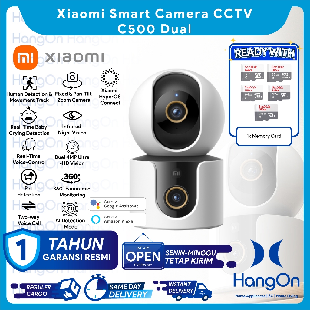 Xiaomi C500 Dual CCTV Smart Camera Indoor | Fixed & Pan Tilt Zoom PTZ Camera 4 MP | AI Detection ...