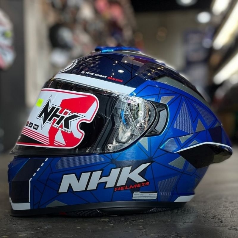 NHK MARK 1 TRIANGEL BLUE MANDALIKA ORIGINAL | RHD LENS HELM FULL FACE ...