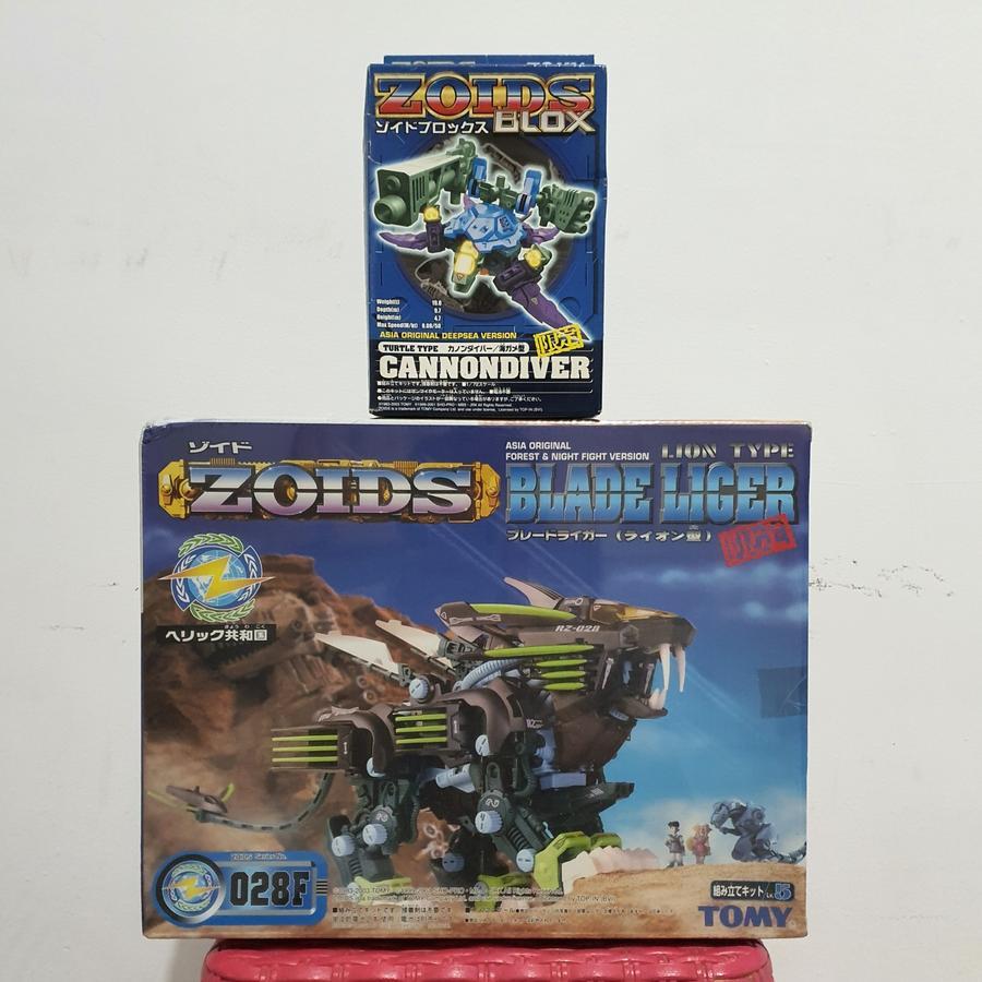 Zoids Blade Liger Forest and Night Fight Edition & Cannon Diver Deep ...