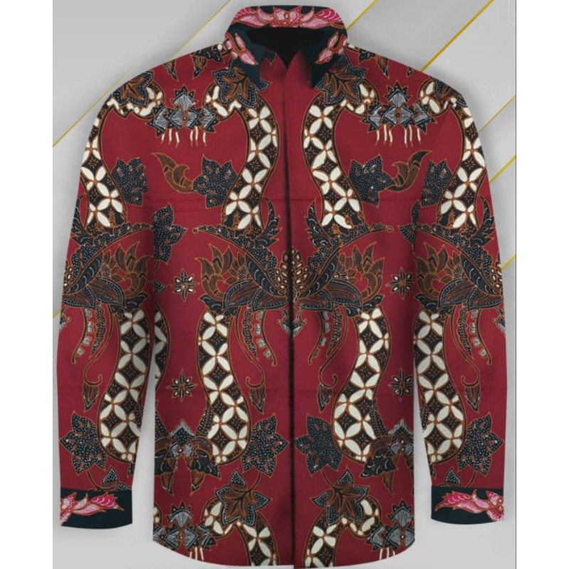 KATUN MERAH Men's written batik cloth made of maroon cotton. men's ...