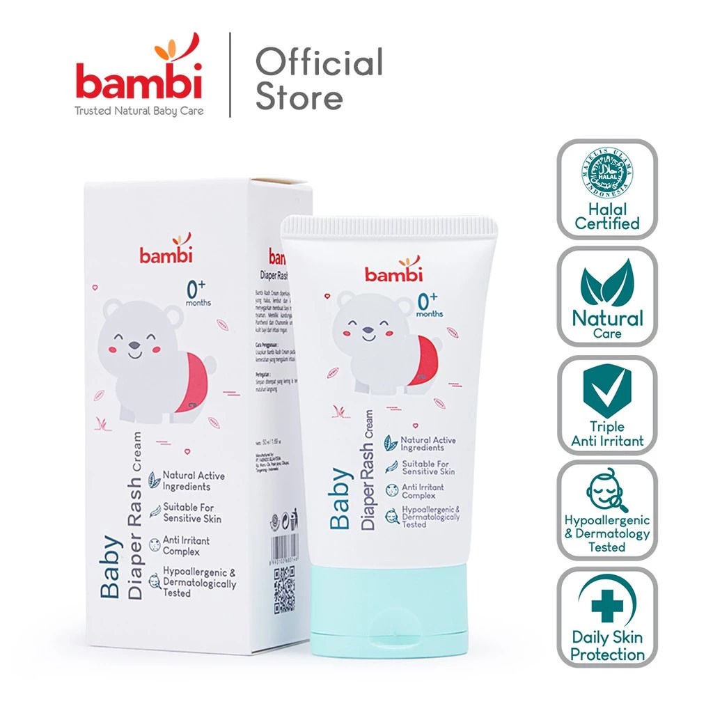 Bambi Baby Compact Powder 40gr - Diaper Rash Cream 50ml - Sleepy Time ...