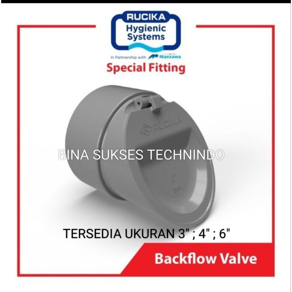 BACKFLOW VALVE 6" INCH 150MM PVC RUCIKA BACK FLOW VALVE LBFA FITTING ...