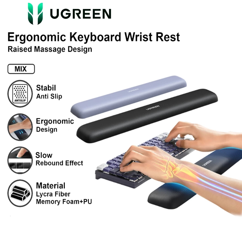 UGREEN Ergonomic Keyboard Wrist Rest Wrist Rest, Premium Keyboard Hand ...