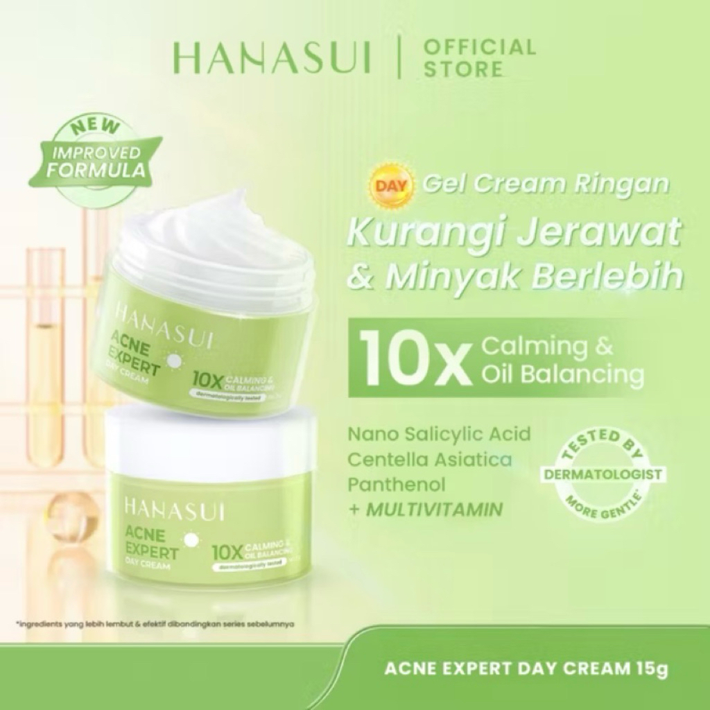 HANASUI Acne Expert Day & Night Cream 15 g | Shopee Singapore