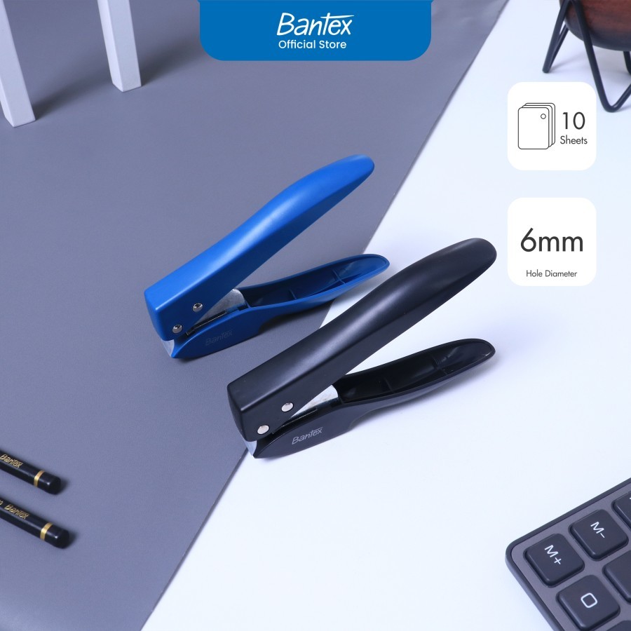 Bantex 1-Hole Paper Punch / Punch 10-Sheet Capacity Perforator BD6101 ...
