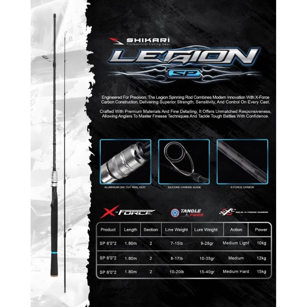 SHIKARI LEGION ROD 180 10-20 Lb | Shopee Singapore