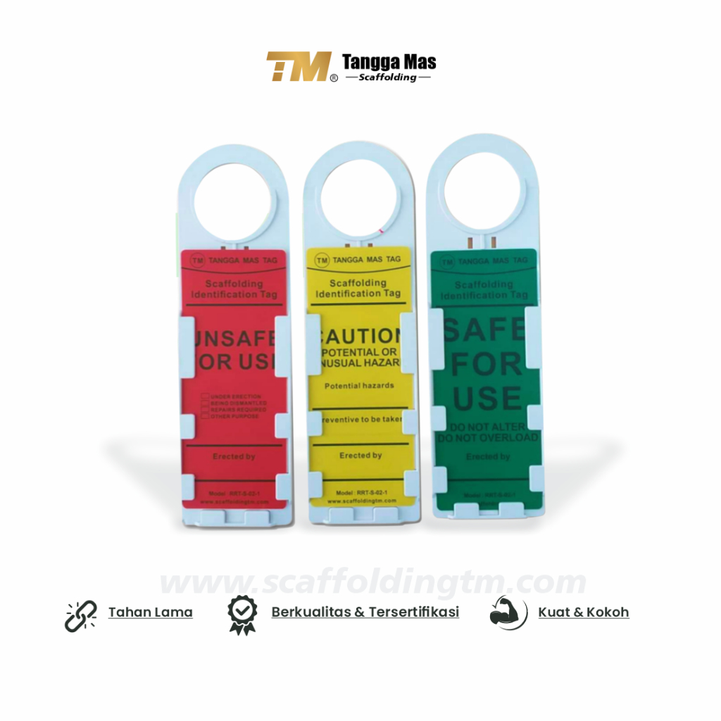 SCAFFOLDING SAFETY TAG (RED, YELLOW, GREEN) – UNIVERSAL FOR ALL TYPES ...
