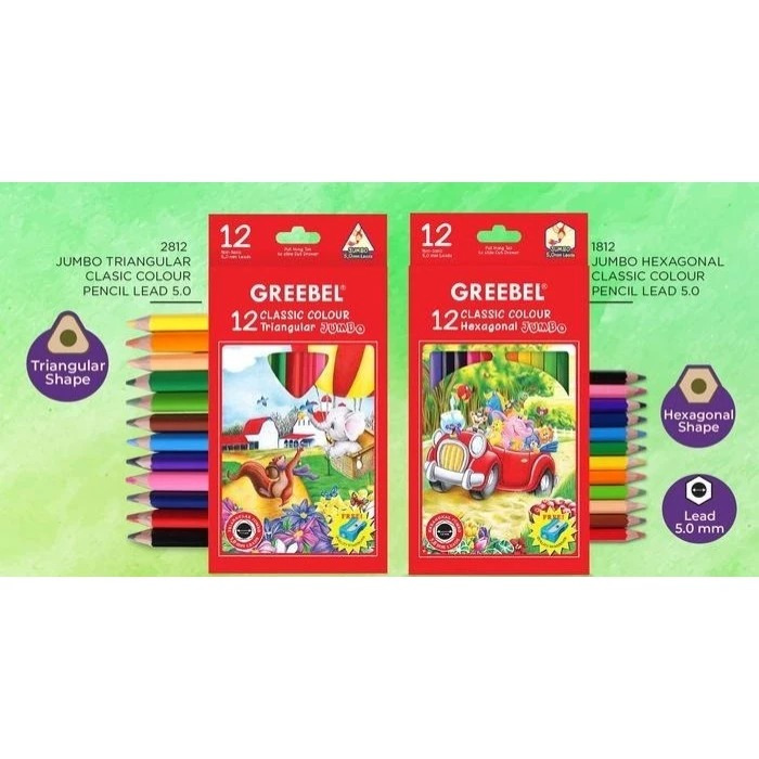 GREEBEL - COLORED PENCIL COLORING/ COLOR PENCIL CLASSIC COLOR HEXAGONAL ...
