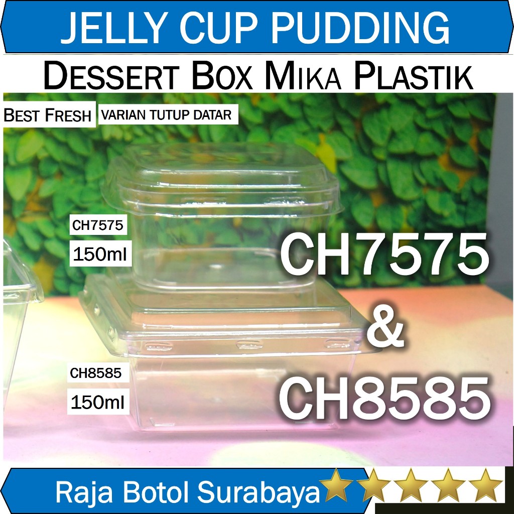 Jelly Cup Box CH7575 CH8585 Flat Lid 10pcs package 25pcs pudding jar 1 ...