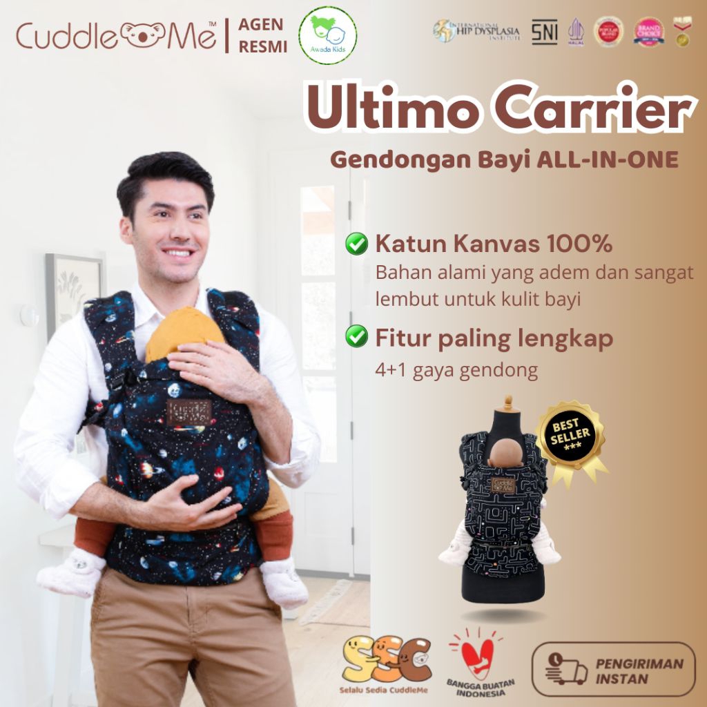 Cuddle Me Ultimo Carrier Front and Back Baby Carrier SNI Original can ...