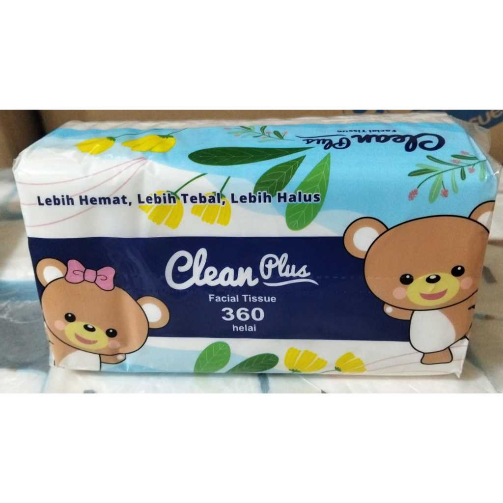 (1 pcs) clean tissue plus 360 sheets of multi-purpose facial tissue ...