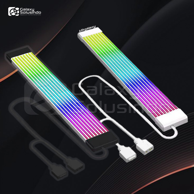 JUNGLE LEOPARD Neon Line LED Strip ARGB PCIe 6 Pin GPU Extension Cable ...