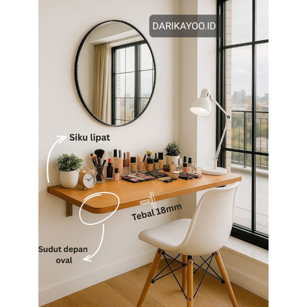 DIKAYOO.ID - WALL-MOUNTED FOLDING TABLE 60CM X 40CM PORTABLE FOLDING ...
