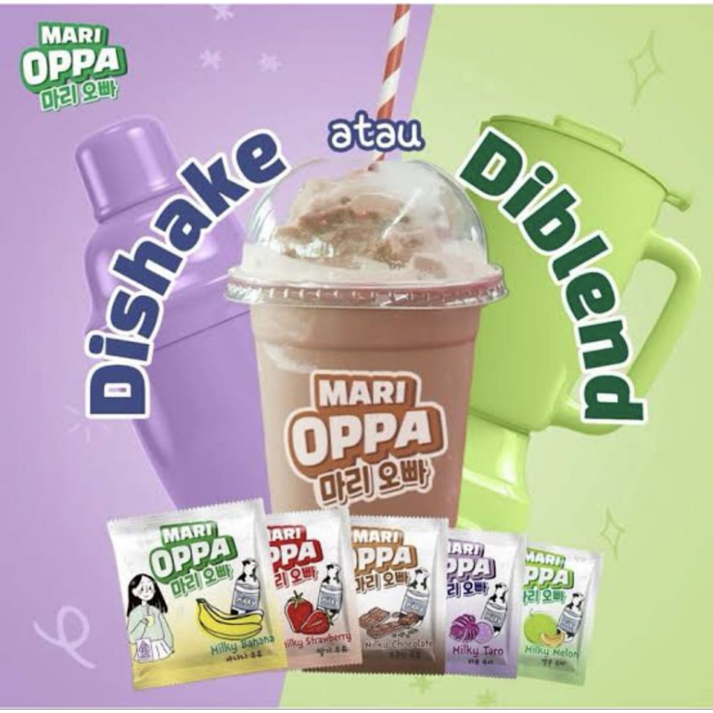 Mari Oppa Korean Milk Powder Drink 1 Pack Contains 12 Sachets | Shopee ...