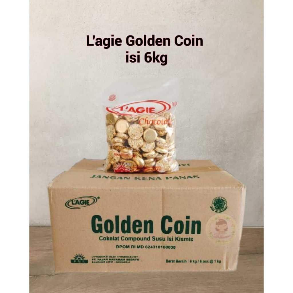 Lagie golden coin carton contains kismis 6 packs @1kg (ds bgr) | Shopee ...