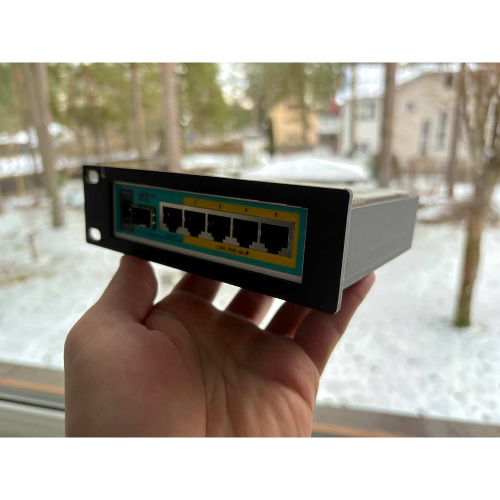 MIKROTIK Rackmount Adapter MicroTik hEX PoE Bracket Rack RouterBOARD ...