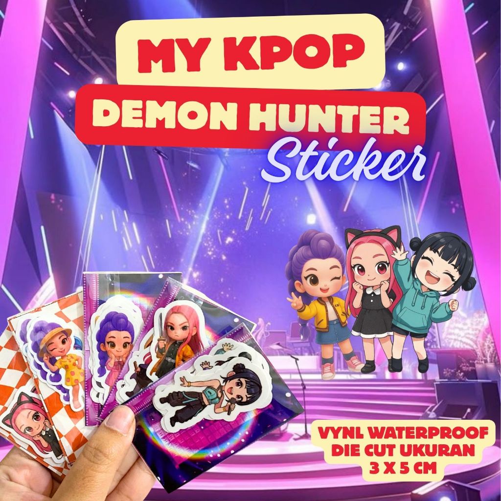 Sticker Kpop Demon Hunter Huntrix Vynl Waterproof Mira Zoe Rumi Huntrix ...