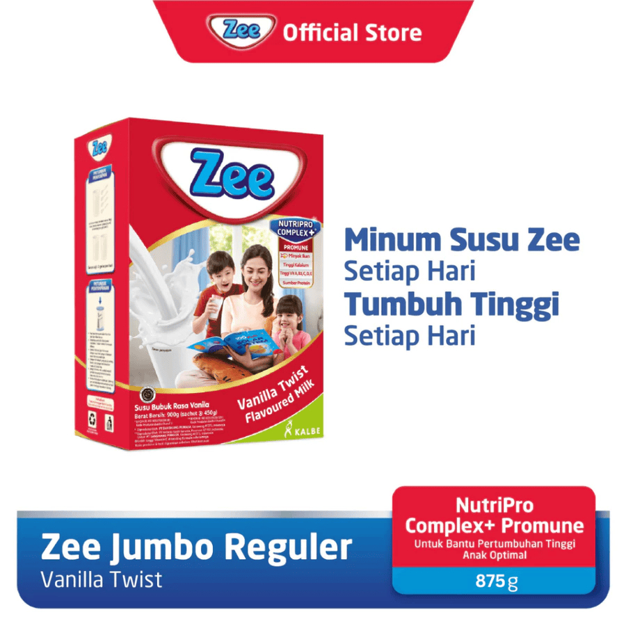 Zee Regular Jumbo Vanilla Twist Milk 875g For Children 3-12 Years ...