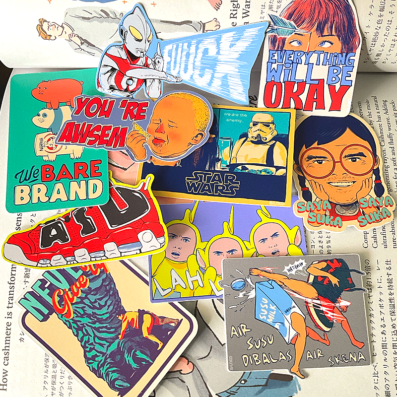 BUXO Joke Die Cut Sticker Single Laptop Tumbler Sticker Cute Image Meme ...