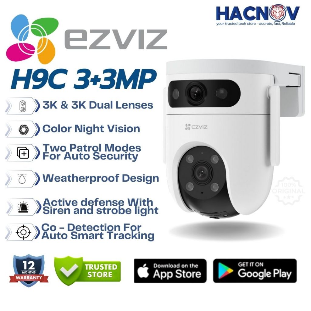 EZVIZ H9C 3+3MP Dual Lens Smart Camera Wifi Smart CCTV H9C 3+3MP CCTV ...