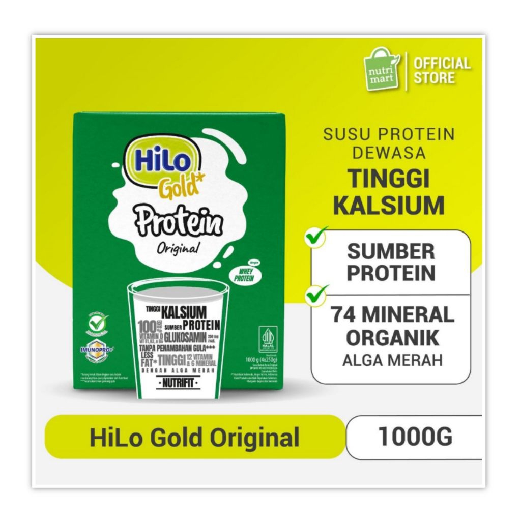 Hilo Gold Original 1000 gr 1 kg High Calcium Adult Protein Milk ...