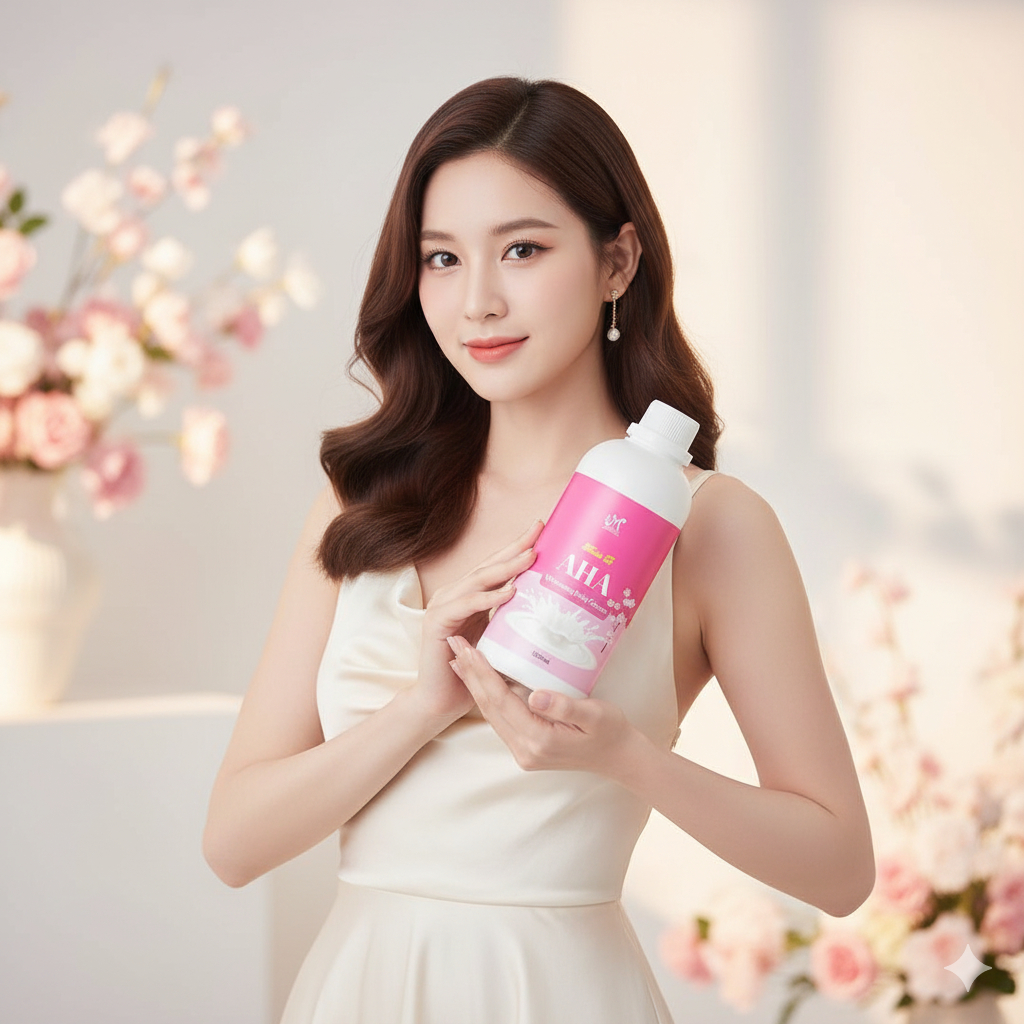 AHA Whitening body cream 1000ml Miss Ti whitens body skin whitening ...