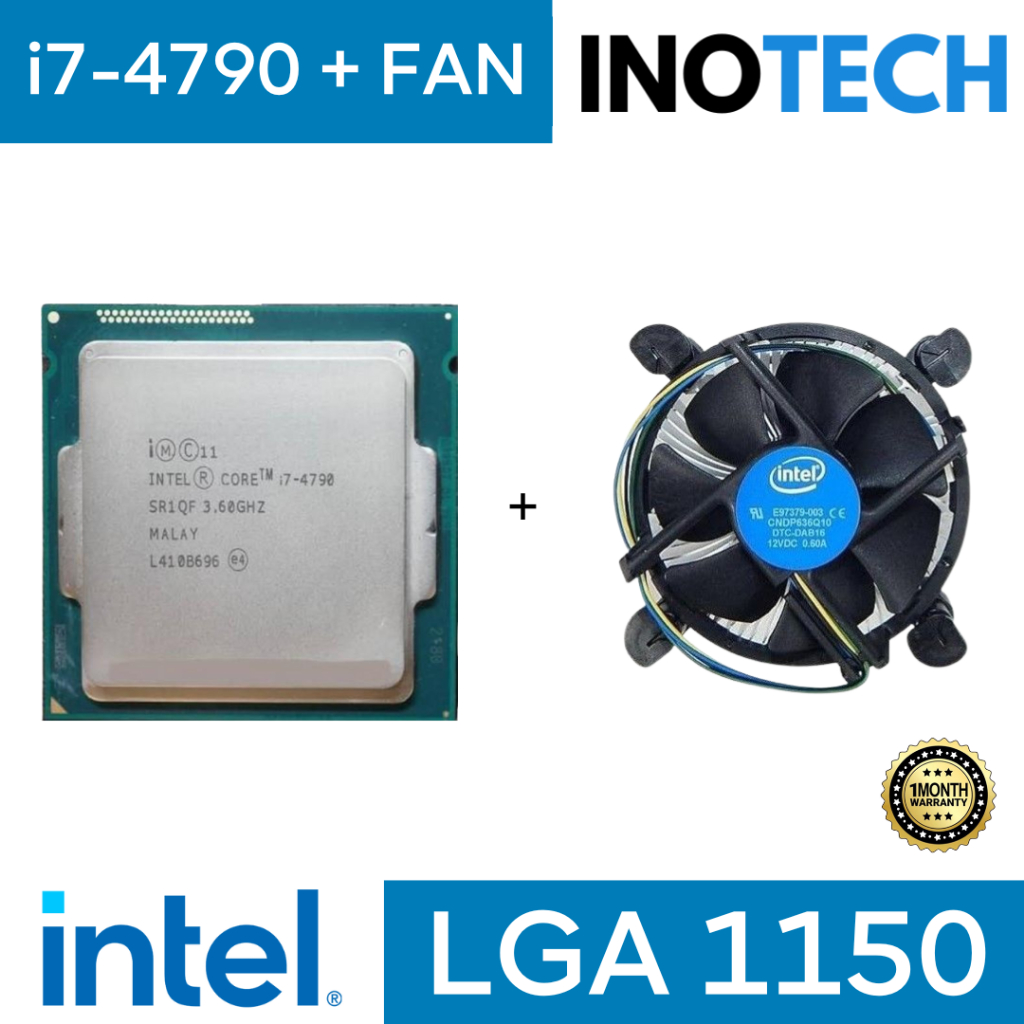Intel Core i7 4790 Processor Tray + Fan 3.6GHz Socket LGA1150 Haswell ...