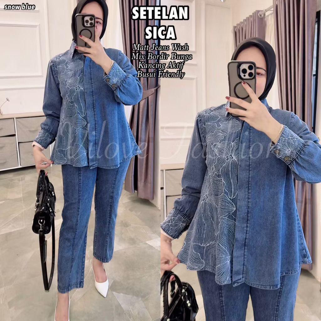 ELITA SET | RIBBON JEANS ONESET | EMBROIDERED JEANS SET WITH LIVE ...