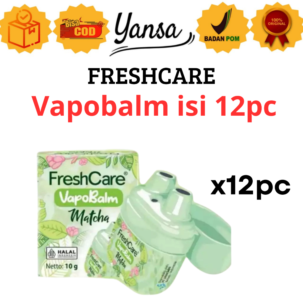 FRESHCARE VAPOBALM MATCHA 1 BOX CONTAINS 12pc FRESH CARE VAPO BALM ...