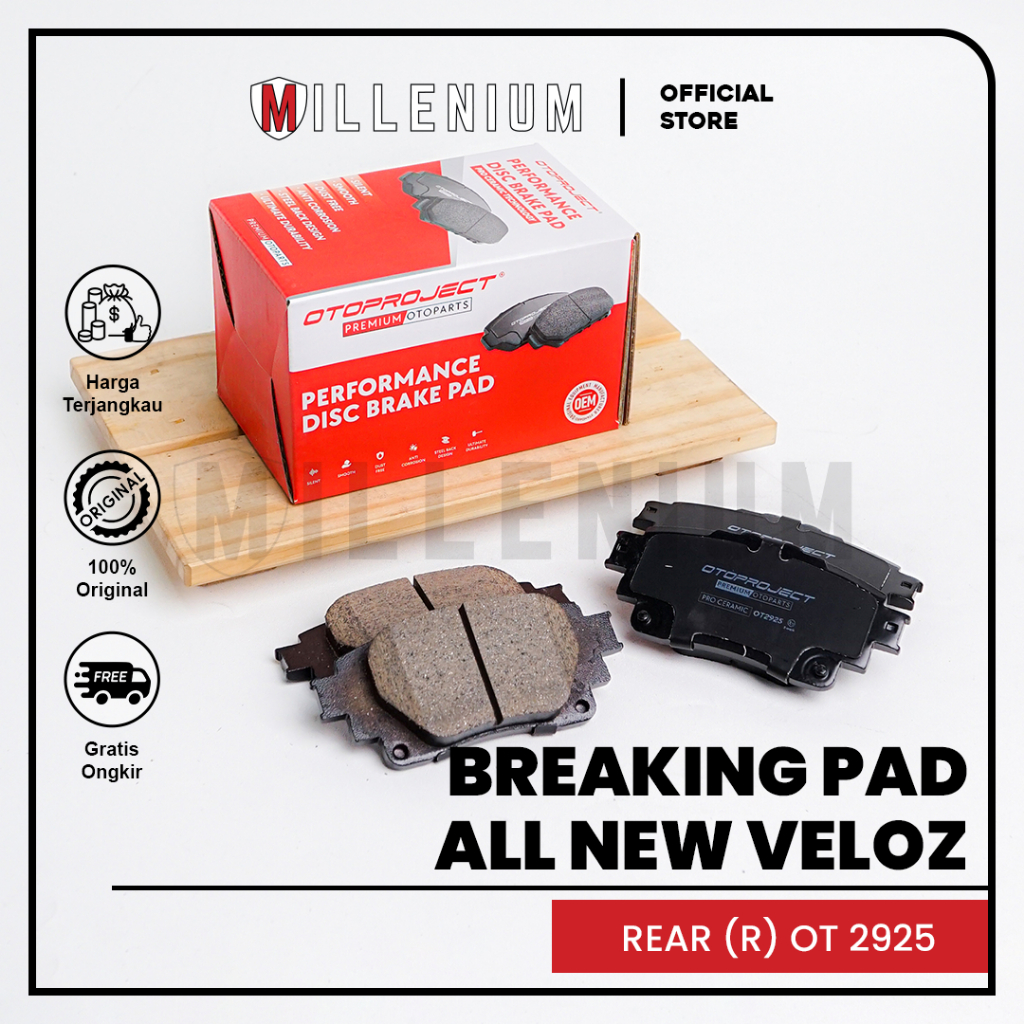 All New Veloz 2021 Premium OTOPROJECT Front and Rear Disc Brake Pads ...
