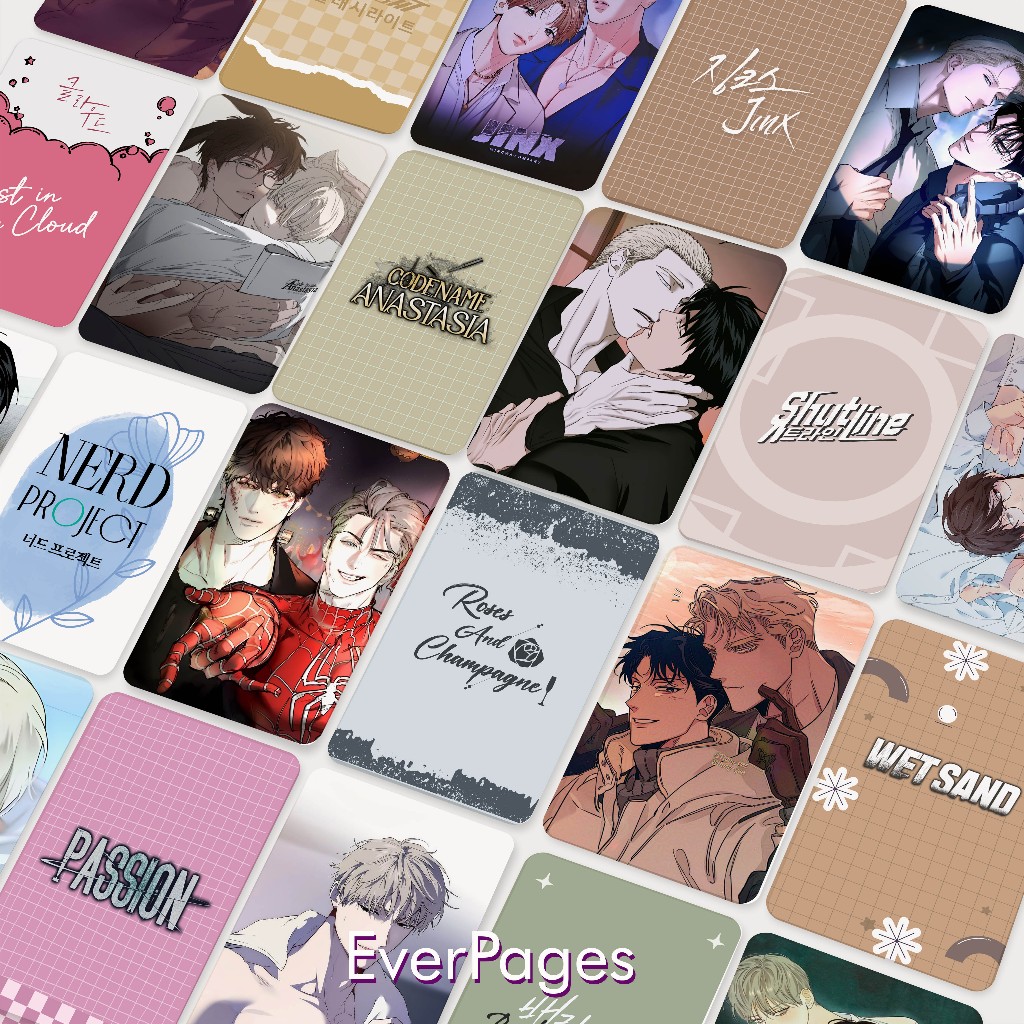 (50 PCS) Photocard Pack BL Manhwa YAOI (Passion, Codename Anastasia ...