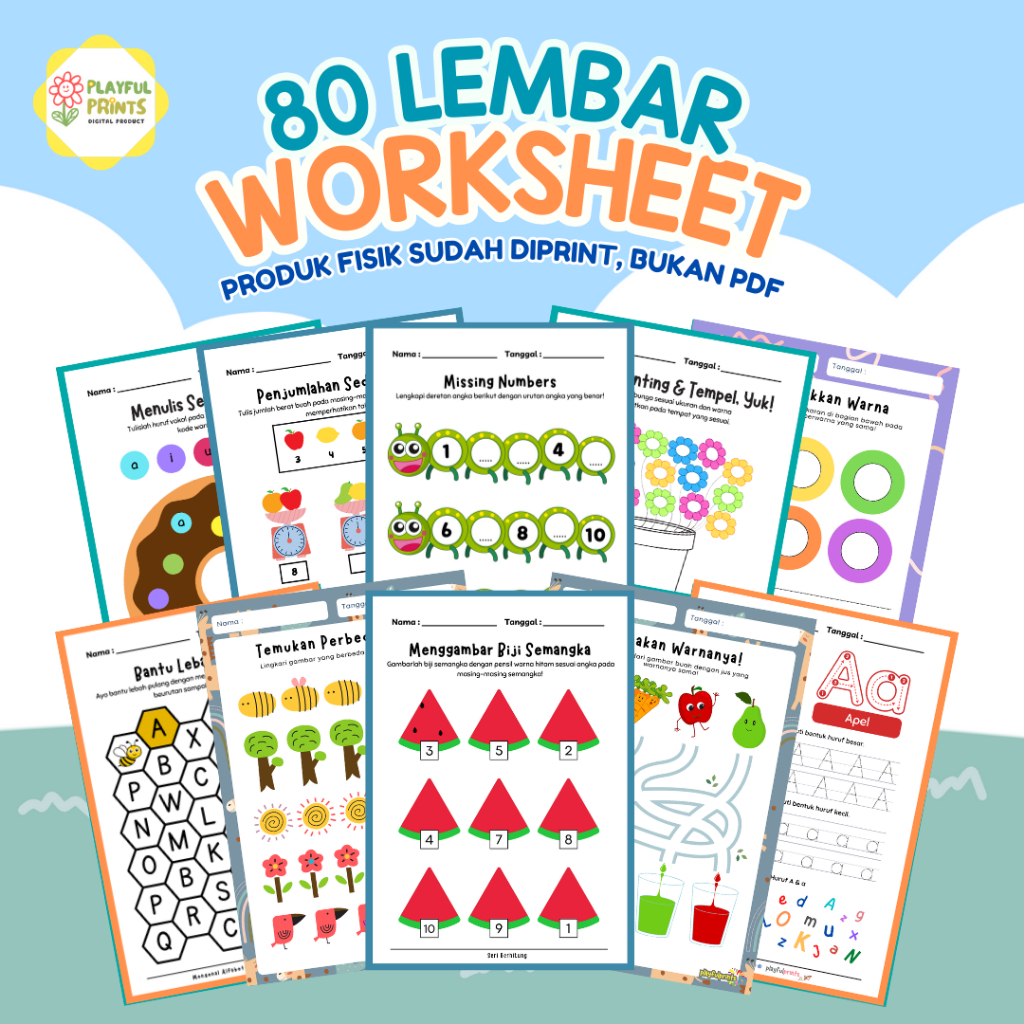 Educational Worksheet for Children | PAUD TK SD Activities | Learn ...