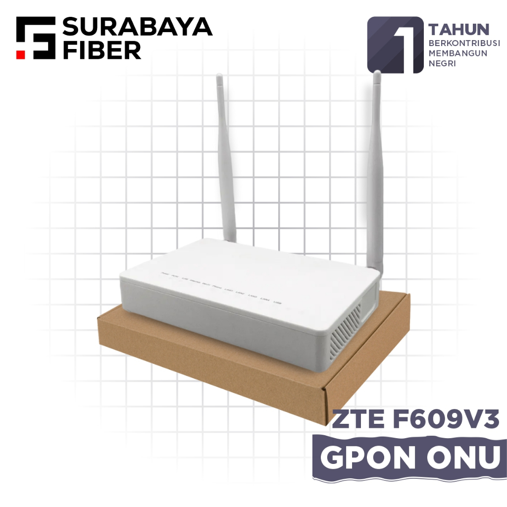XPON ONU ZTE F609 Complete UnitV3 Box + Original Adapter - ONT GPON ...