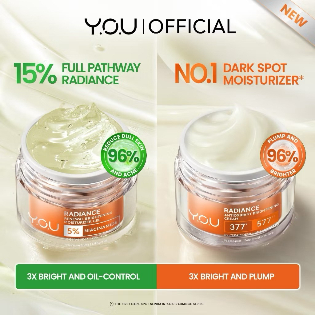 Y.O.U [NEW RADIANCE SERIES] YOU Radiance Antioxidant Brightening Cream ...