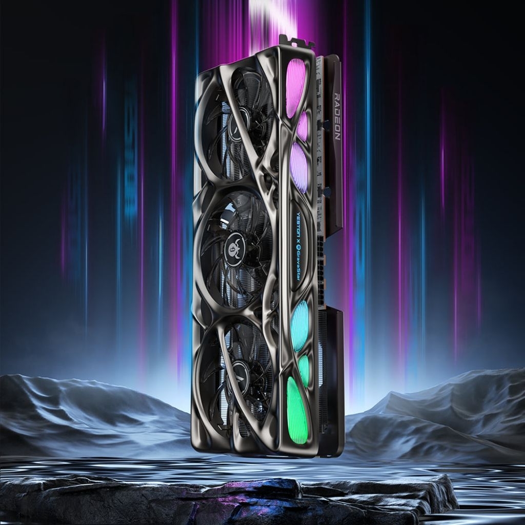 Yeston x GravaStar AMD RADEON RX 9070 XT 16G GDDR6 Nova OC Graphics ...