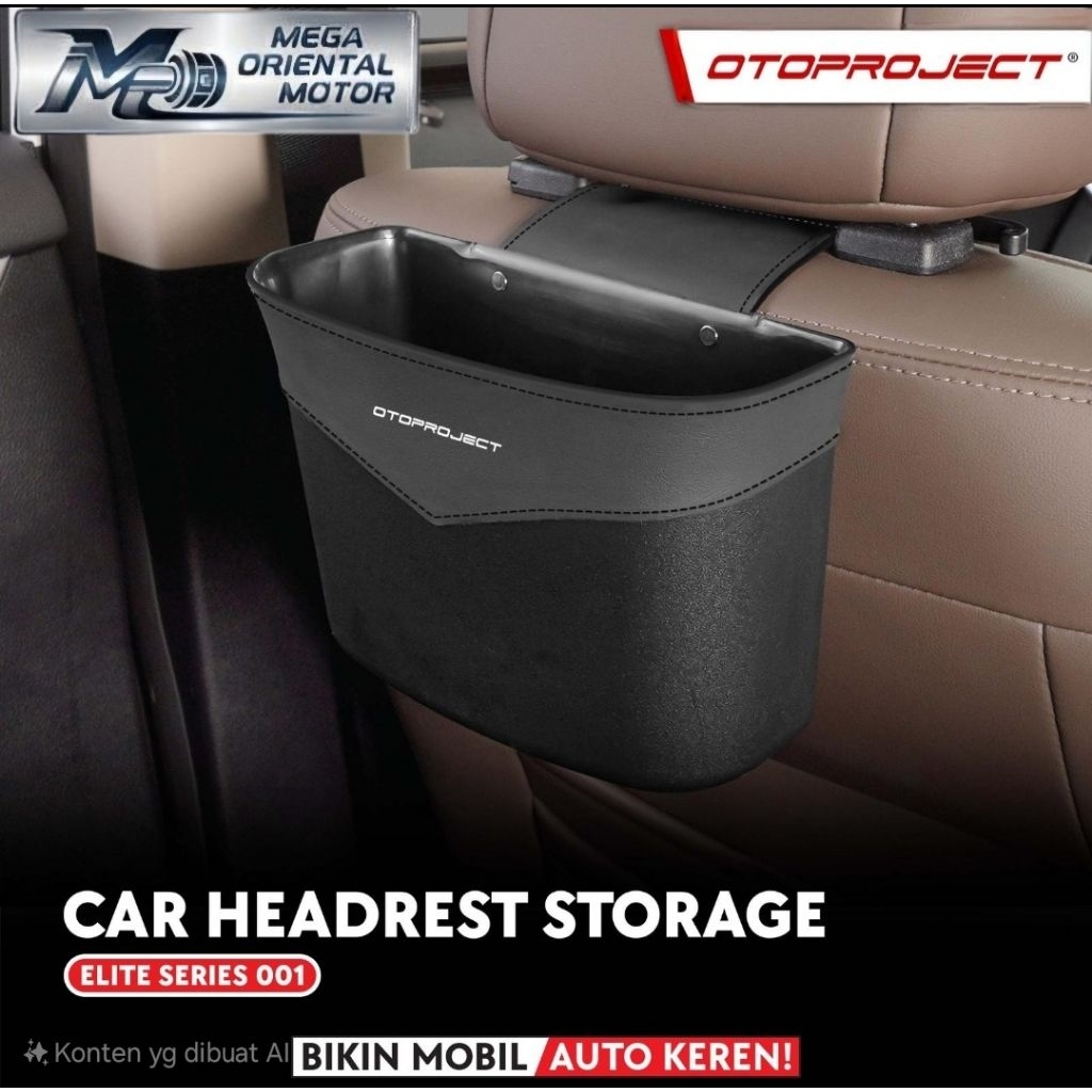 HP Otoproject - Car Headrest Storage Elite 001 - Onyx Black - Box for ...