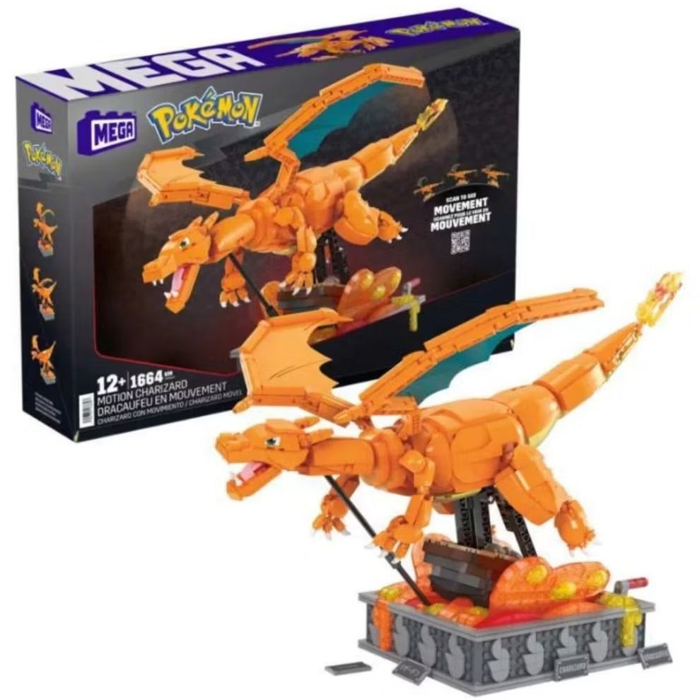 Mega Bloks Pokemon Charizard Kinetic Motion Block Brick Stacking ...